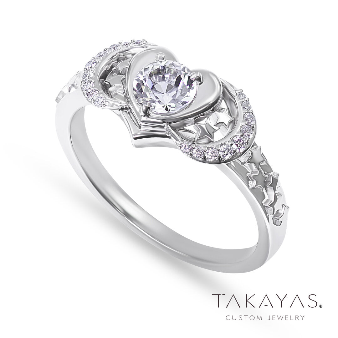 Starry Heart Sailor Moon Inspired Engagement Ring – Beyond By Takayas Starry Heart Sailor Moon Inspired Engagement Ring – Beyond By Takayas