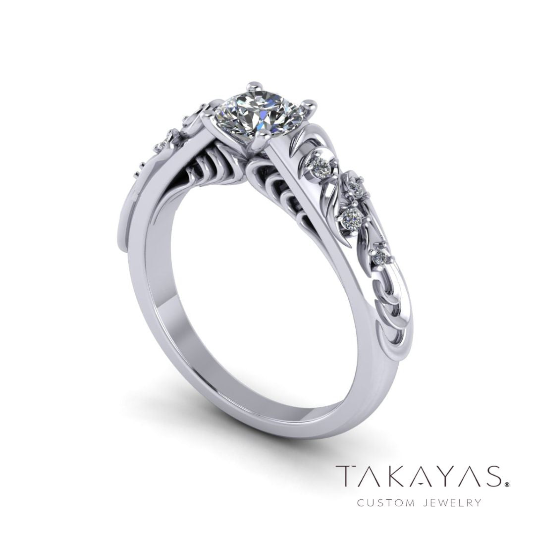 Glistening Ocean Waves Engagement Ring – Beyond By Takayas